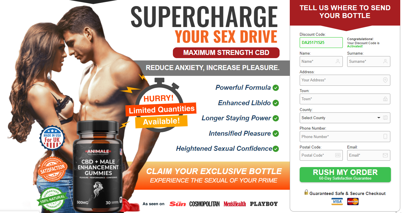 Animale CBD + Male Enhancement Gummies UK: Reviews, Price