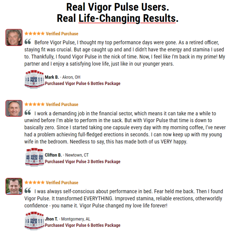 Max Vigor Pulse Reviews: Male Enhancement, Price, Ingredients
