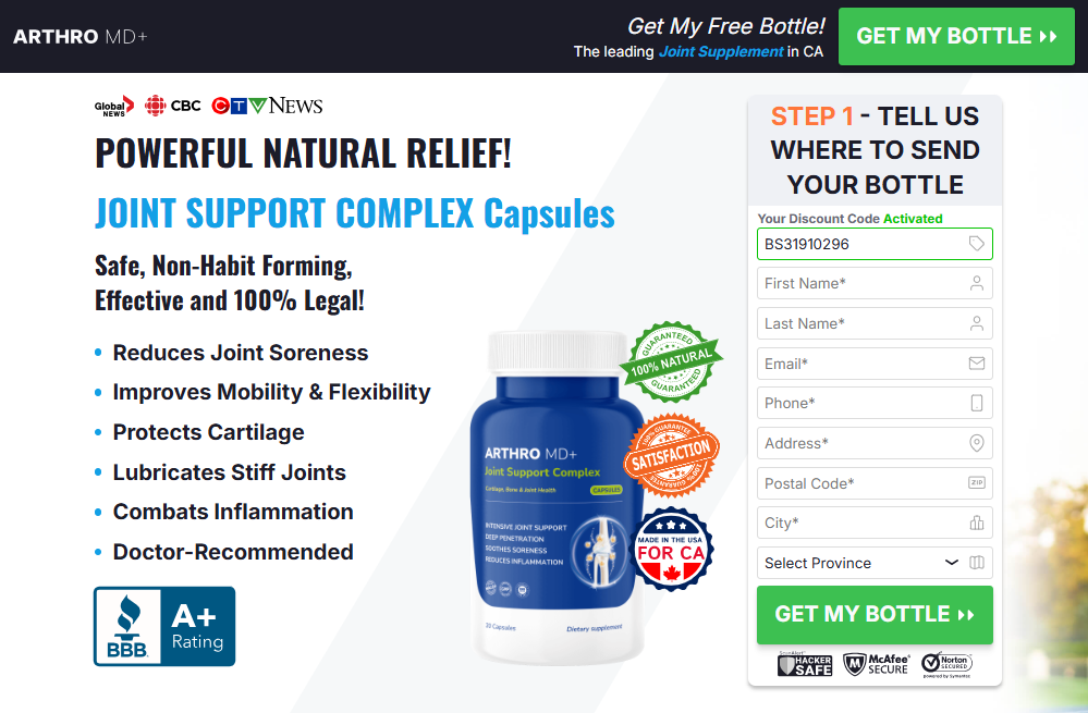 Arthro MD+ Canada/CA: Reviews, Official Website, Price & Pros