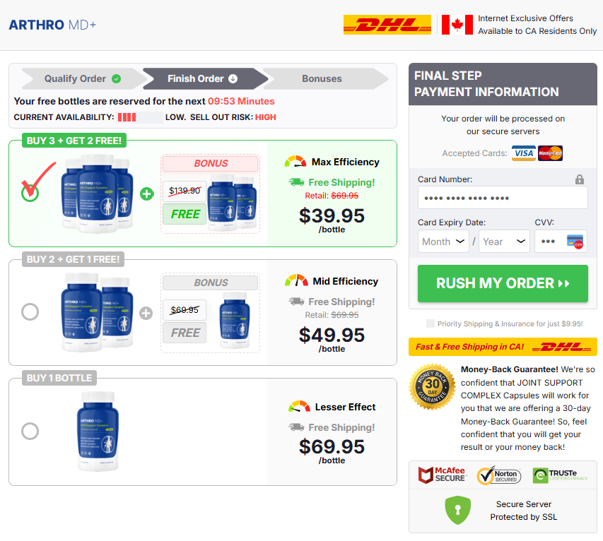 Arthro MD+ Canada/CA: Reviews, Official Website, Price & Pros