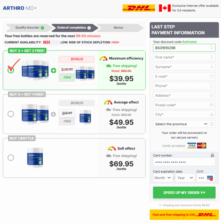 Arthro MD+ Canada/CA: Reviews, Official Website, Price & Pros
